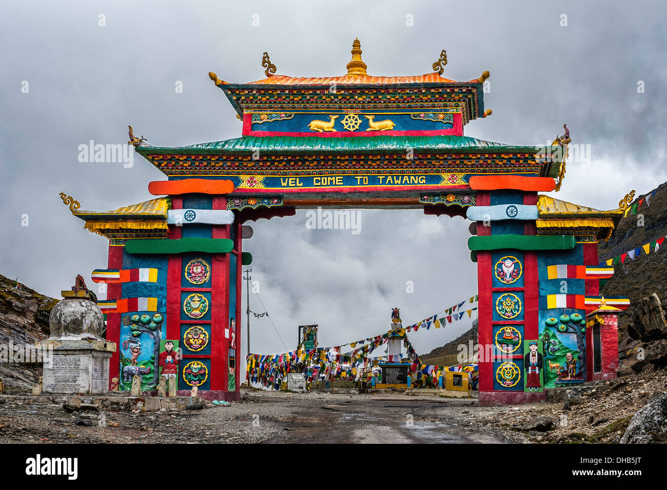 Sela Pass is 13,700 ft above sea level and is the gateway to Tawang in ...