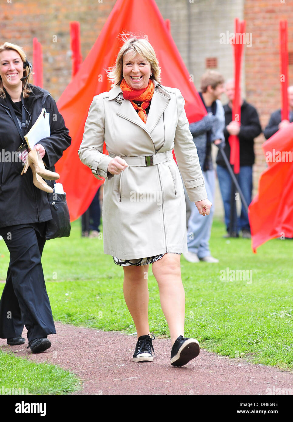 Fern Britton filming of play 'Preston Passion' during Good Friday ...