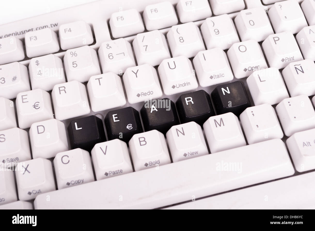 Word Learn written with black keys on computer keyboard Stock Photo - Alamy