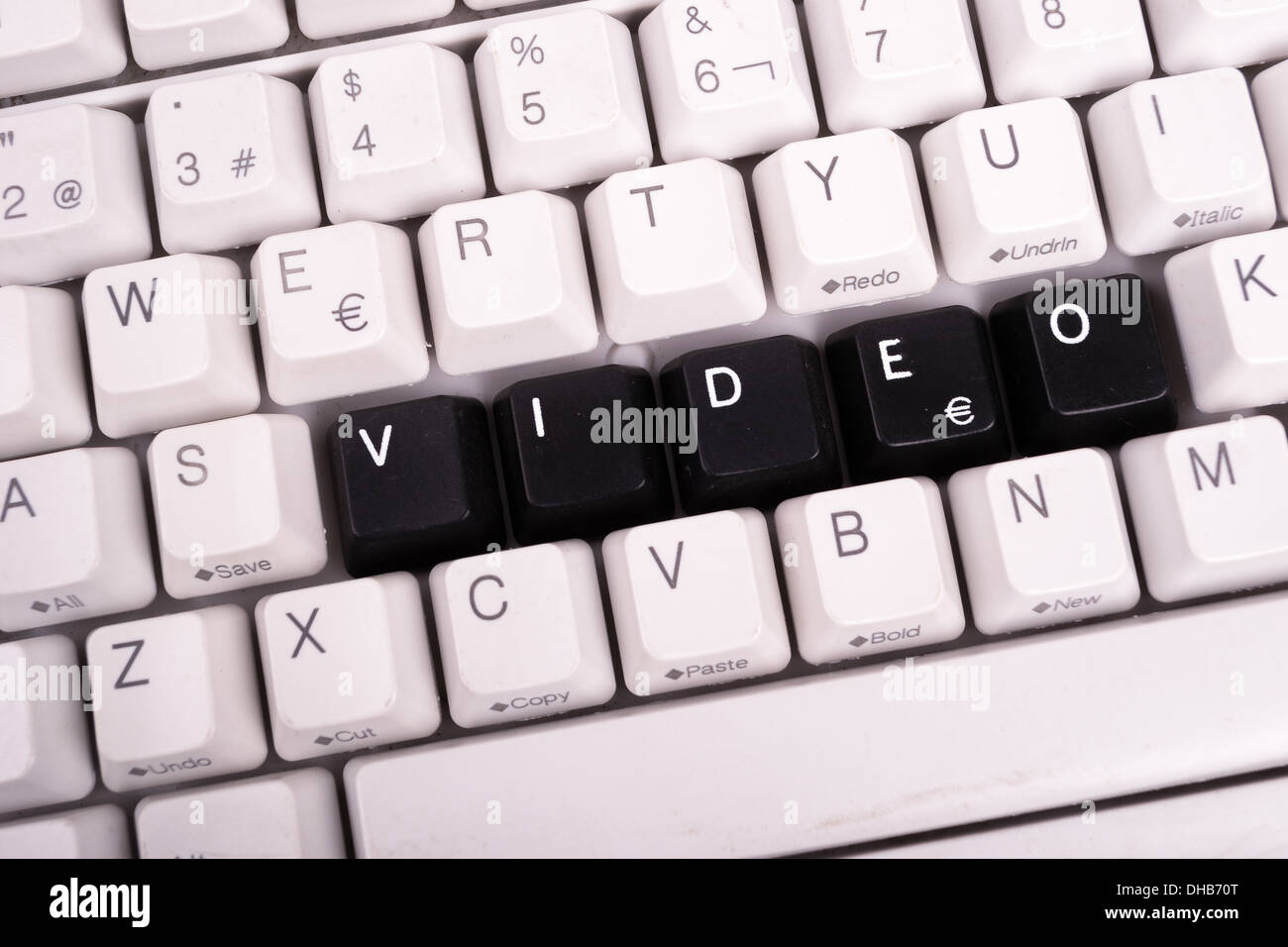 Word Video written with black keys on computer keyboard Stock Photo - Alamy