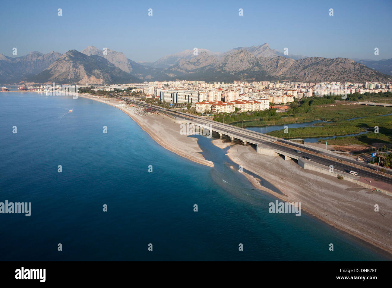 Aerial view of Konyaalti Beach, Antalya Turkey Stock Photo - Alamy