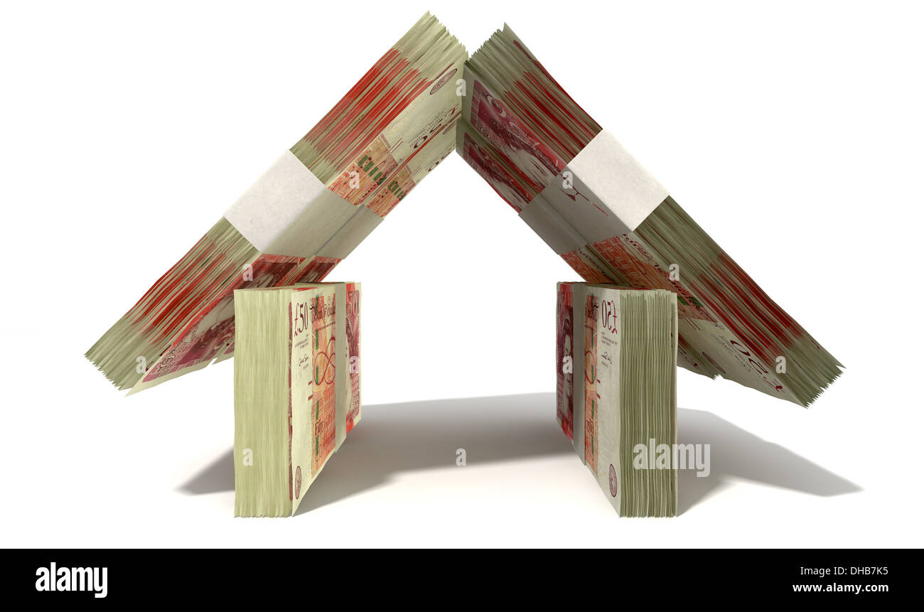 Stacks british currency notes hi-res stock photography and images - Alamy