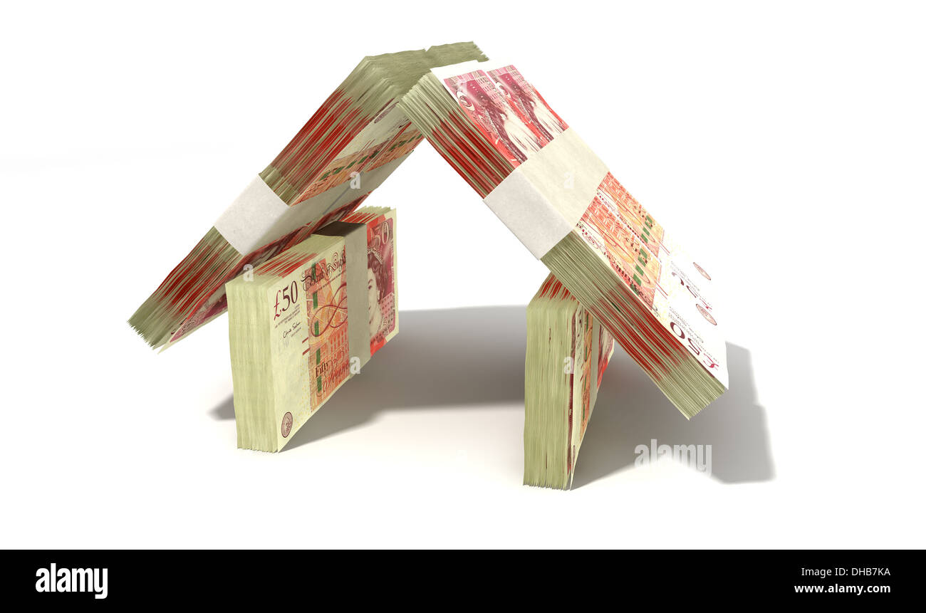 Stacks british currency notes hi-res stock photography and images - Alamy