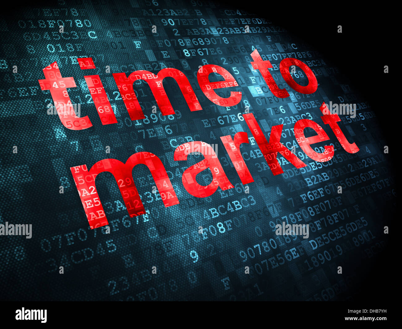 Time concept: Time to Market on digital background Stock Photo - Alamy
