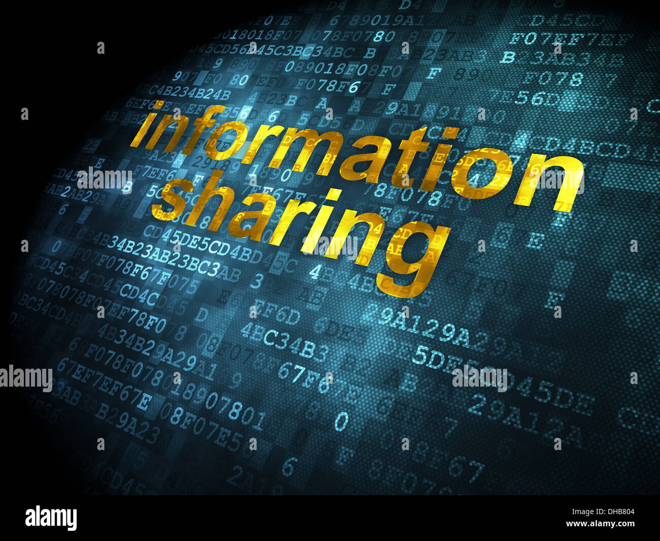 Information concept: Information Sharing on digital background Stock ...
