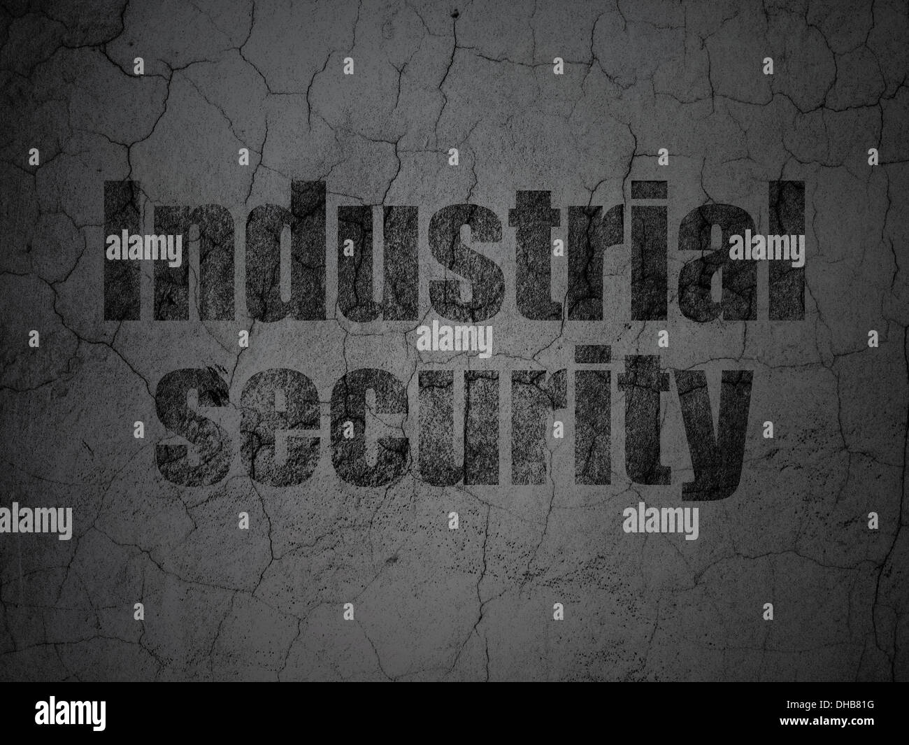 Safety concept: Industrial Security on grunge wall background Stock ...