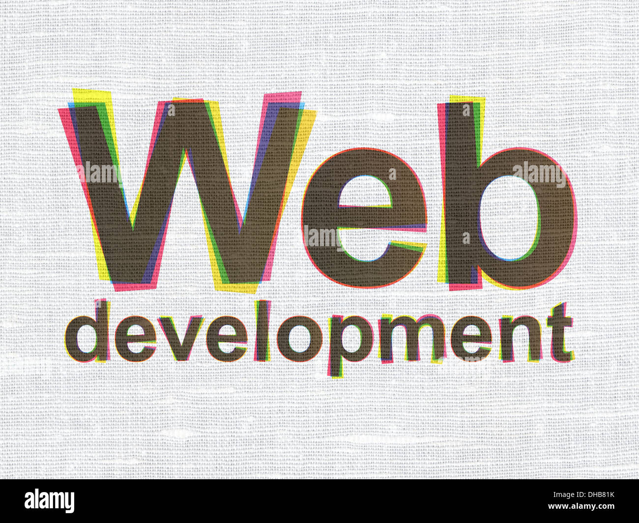 Web design concept: Web Development on fabric texture background Stock ...