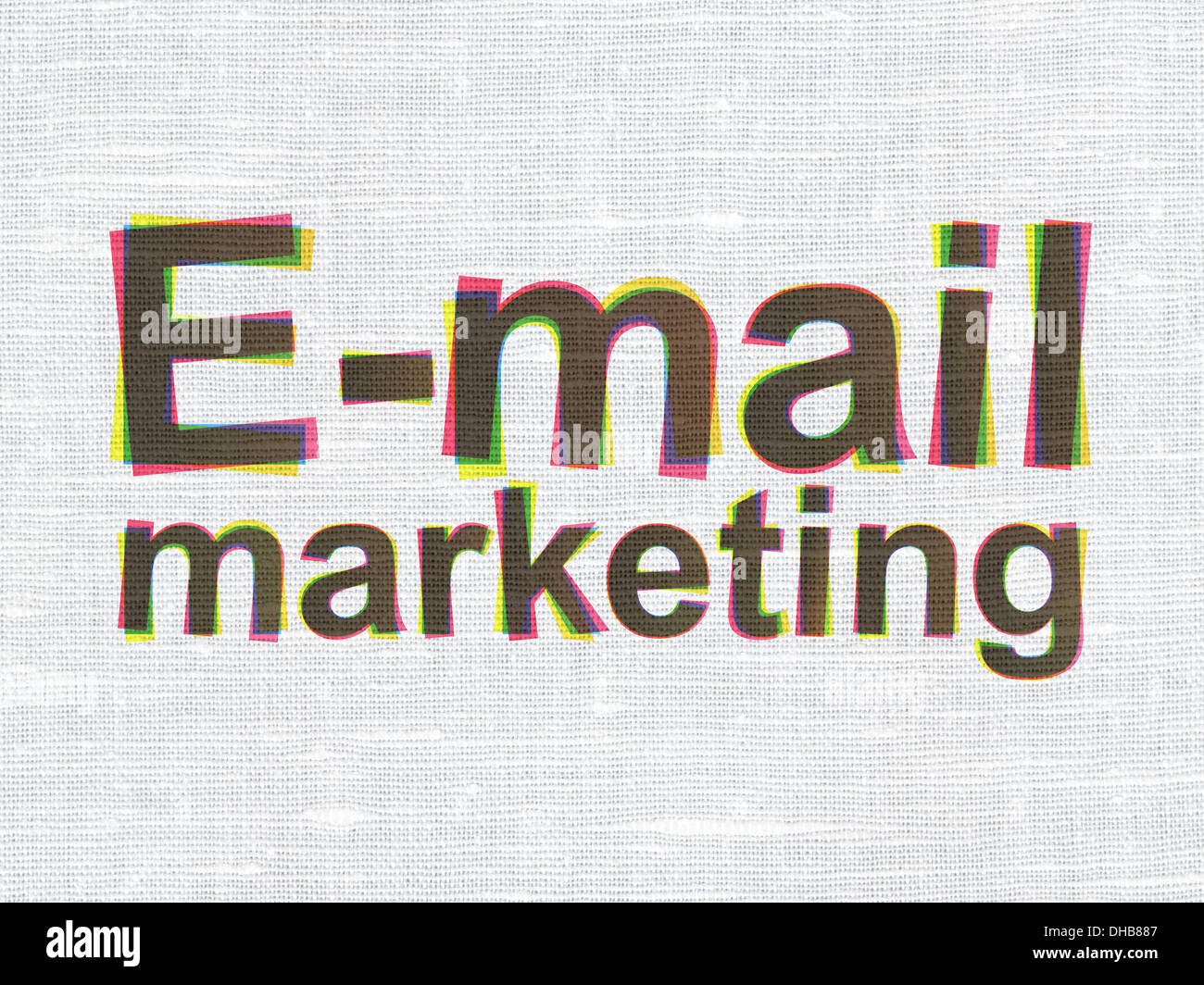 Marketing concept: E-mail Marketing on fabric texture background Stock ...