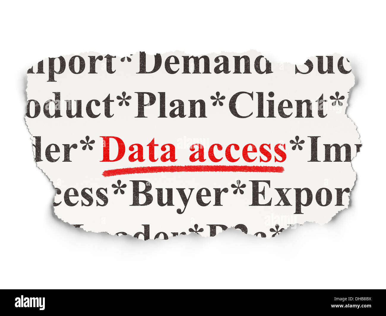 Information concept: Data Access on Paper background Stock Photo - Alamy