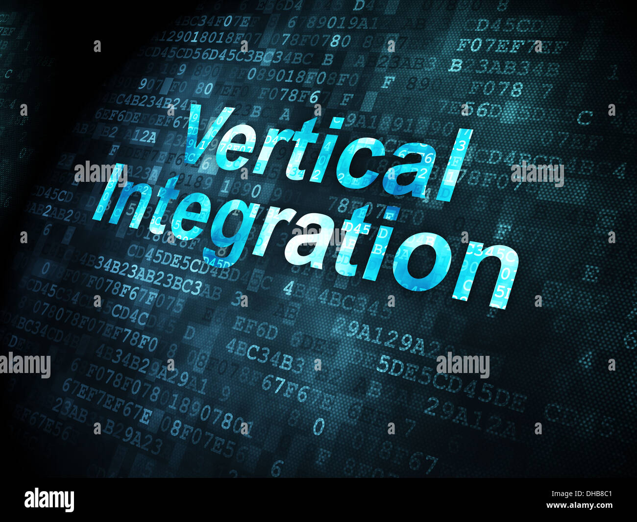 Business concept: Vertical Integration on digital background Stock ...
