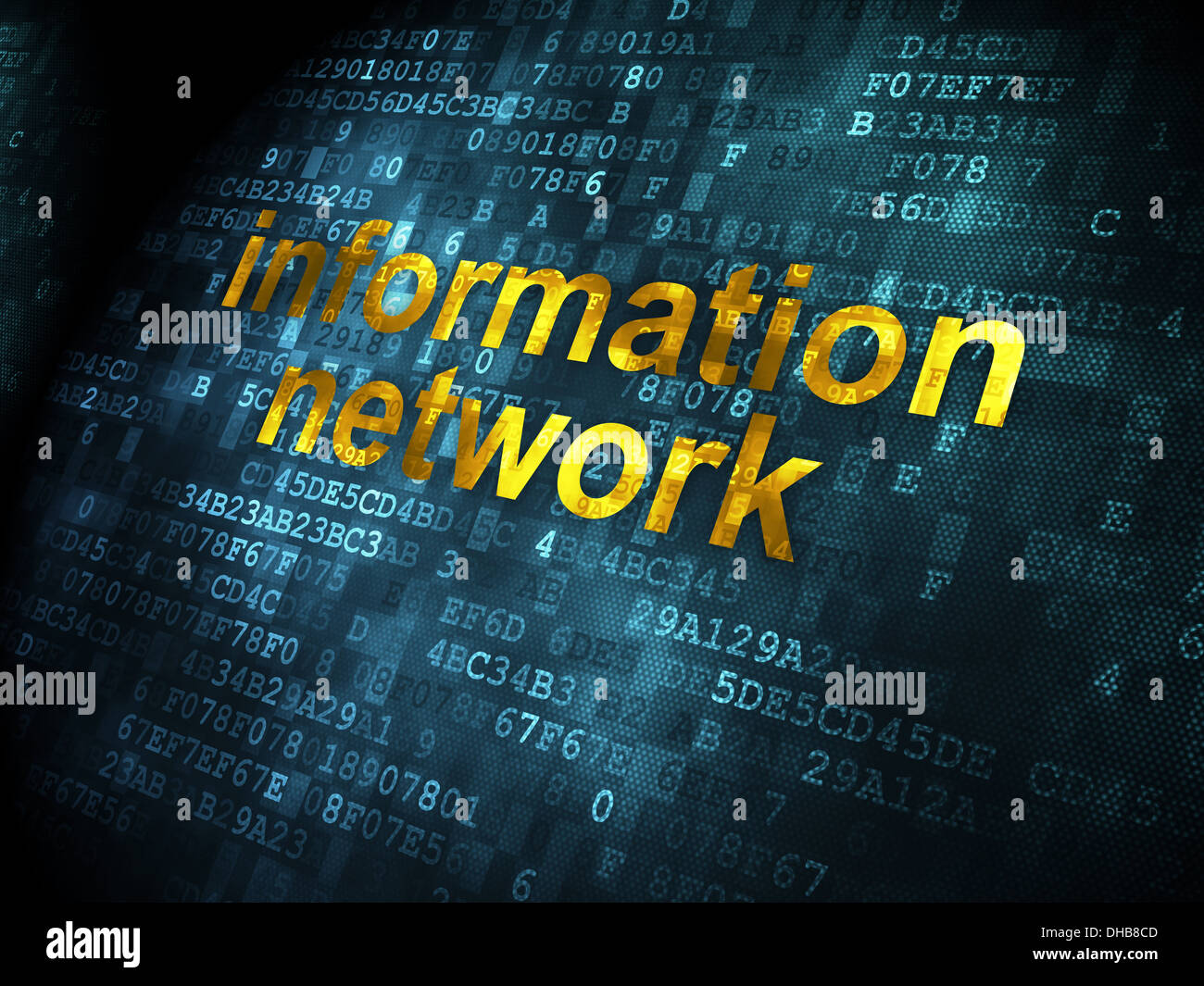 Information concept: Information Network on digital background Stock ...