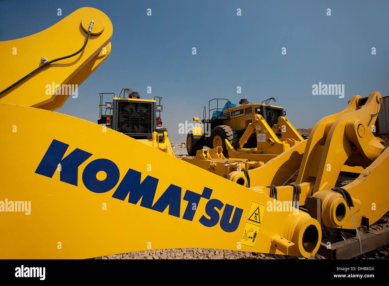 Mining in Africa. Komatsu mining equipment Stock Photo - Alamy