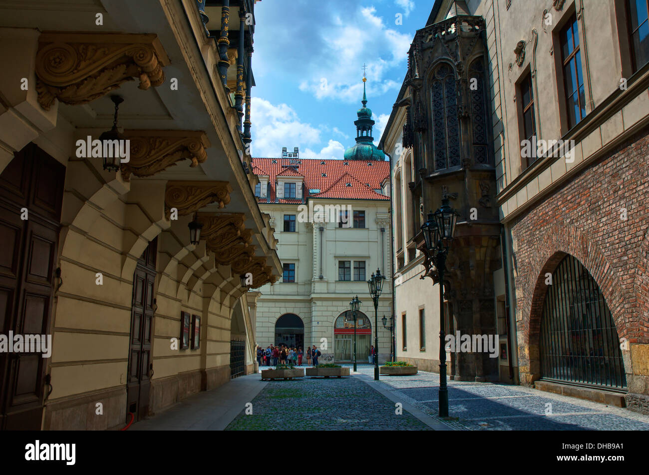 Karolinum - medieval Prague University founded in 1348, on the left ...