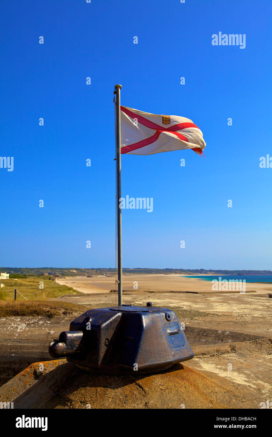 Jersey channel islands flag hi-res stock photography and images - Alamy