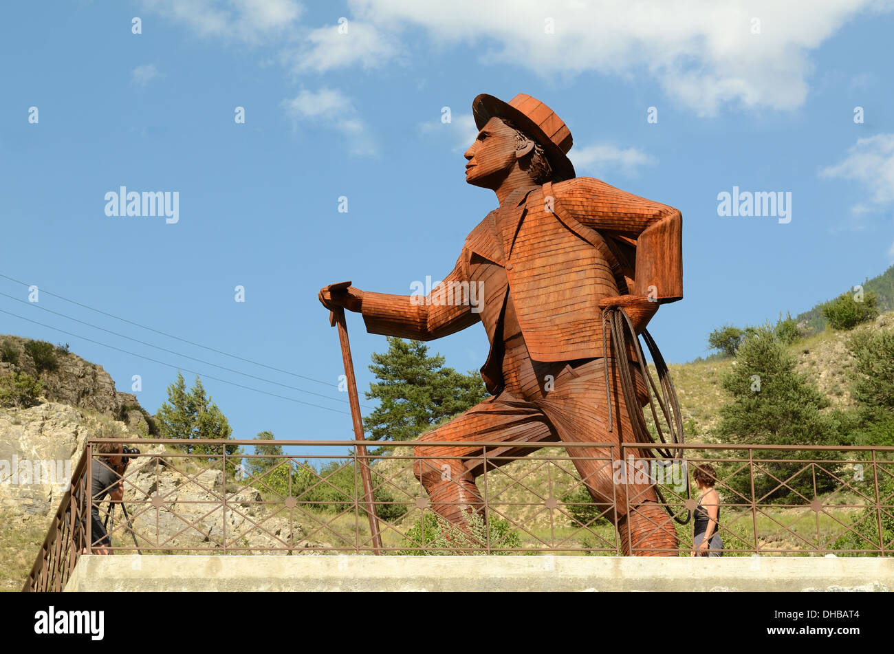 Statue of Mountaineer & Climber Edward Whymper Looking towards the ...