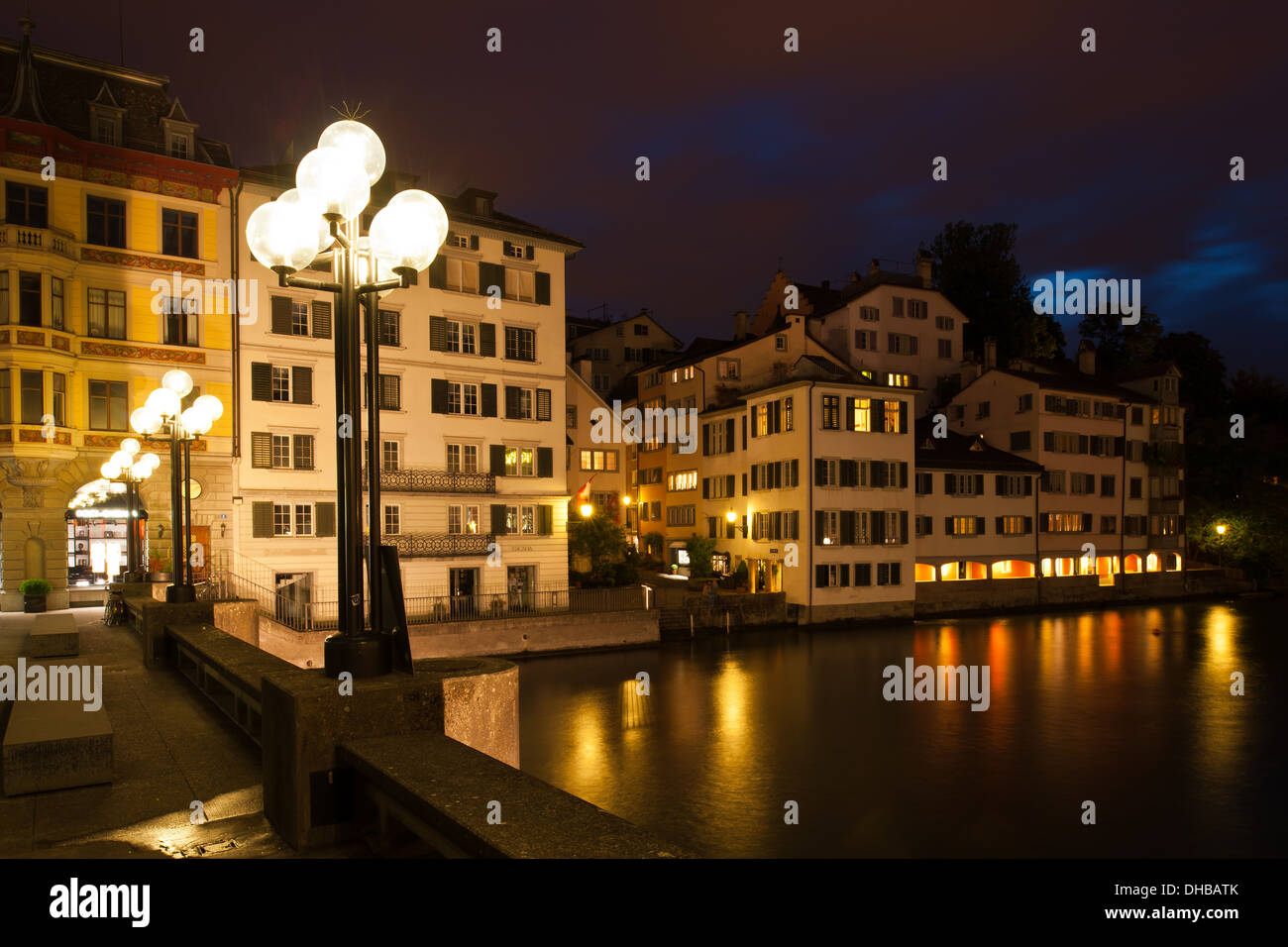 Zurich at night hi-res stock photography and images - Alamy