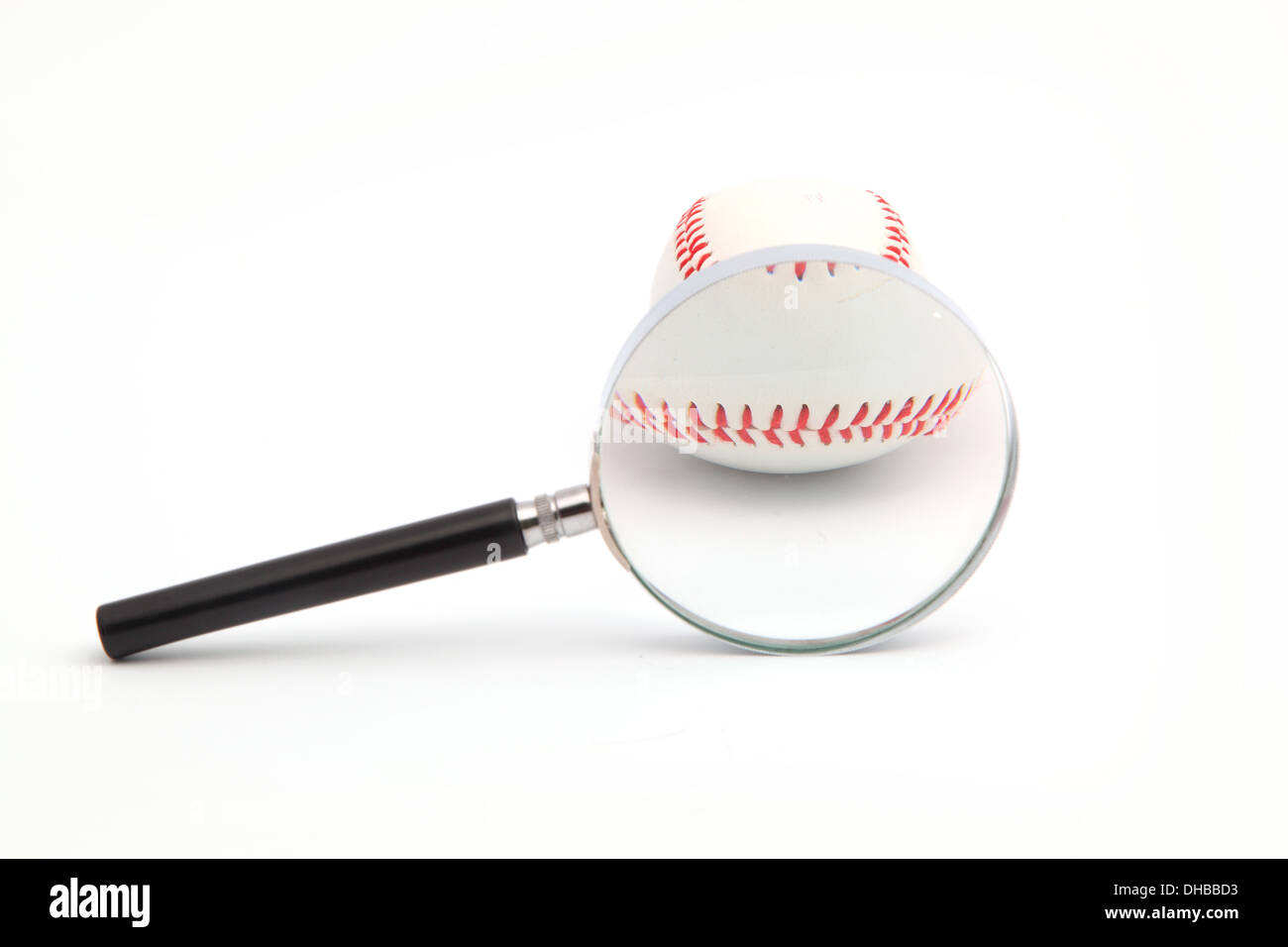 baseball with lens isolated on white background Stock Photo - Alamy