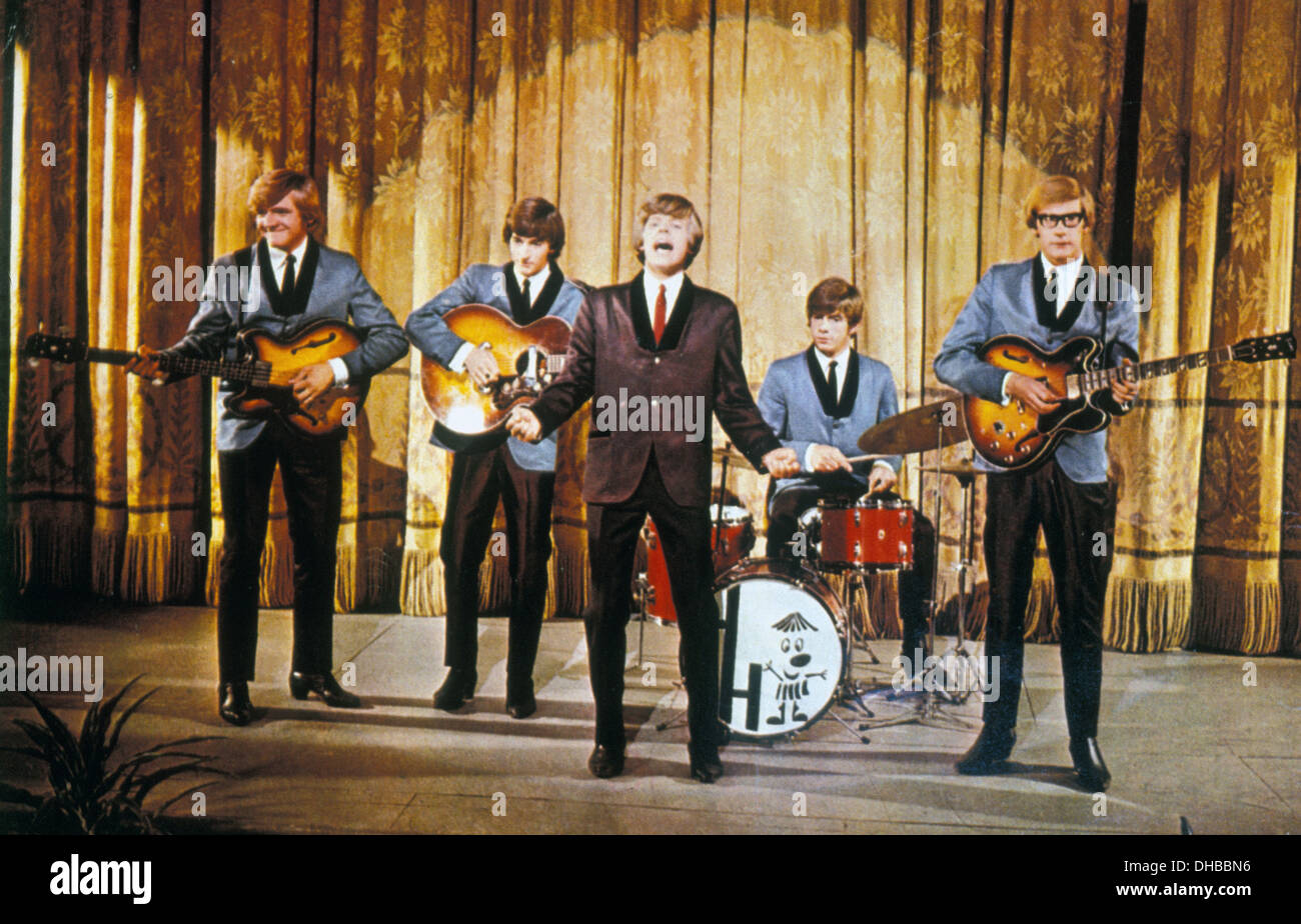 HERMAN'S HERMITS UK pop group about 1965 in unidentified film Stock ...