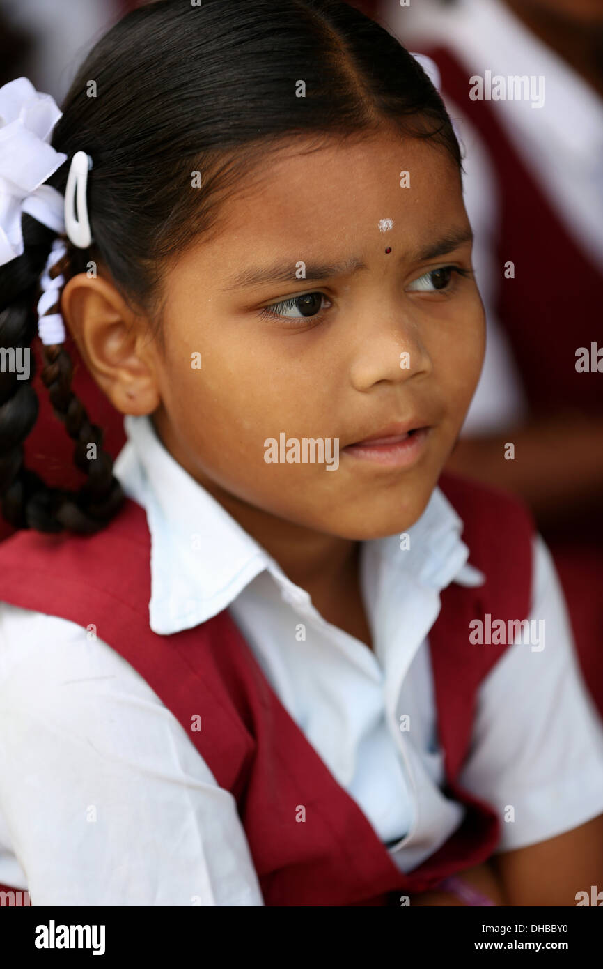 Indian school children chanting Andhra Pradesh South India Stock Photo ...