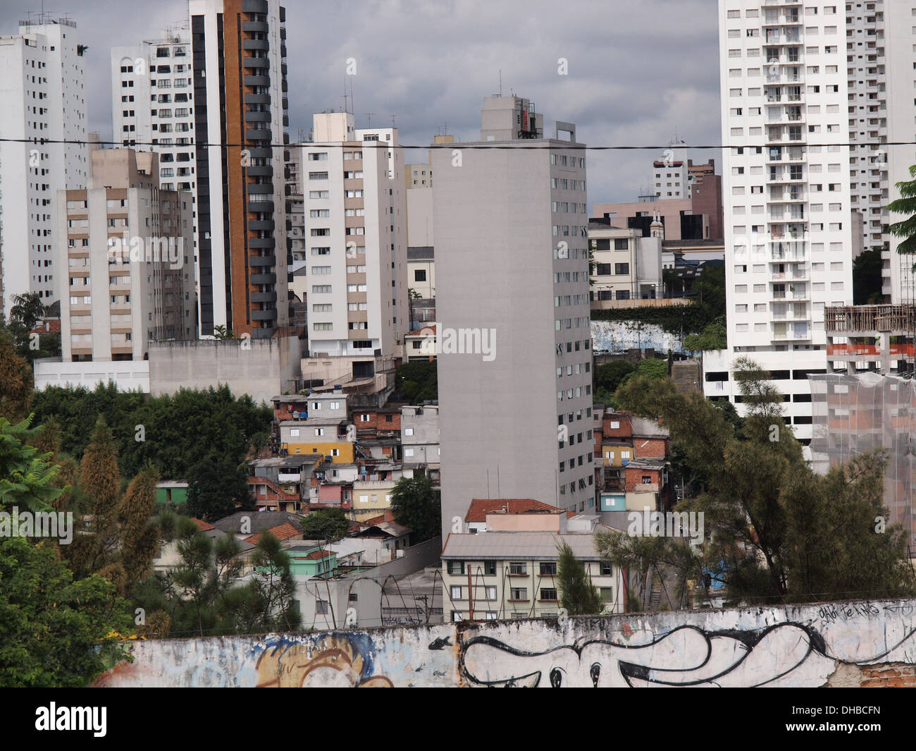 Residential area in suburban Sao Paulo showing some areas are zoned for ...