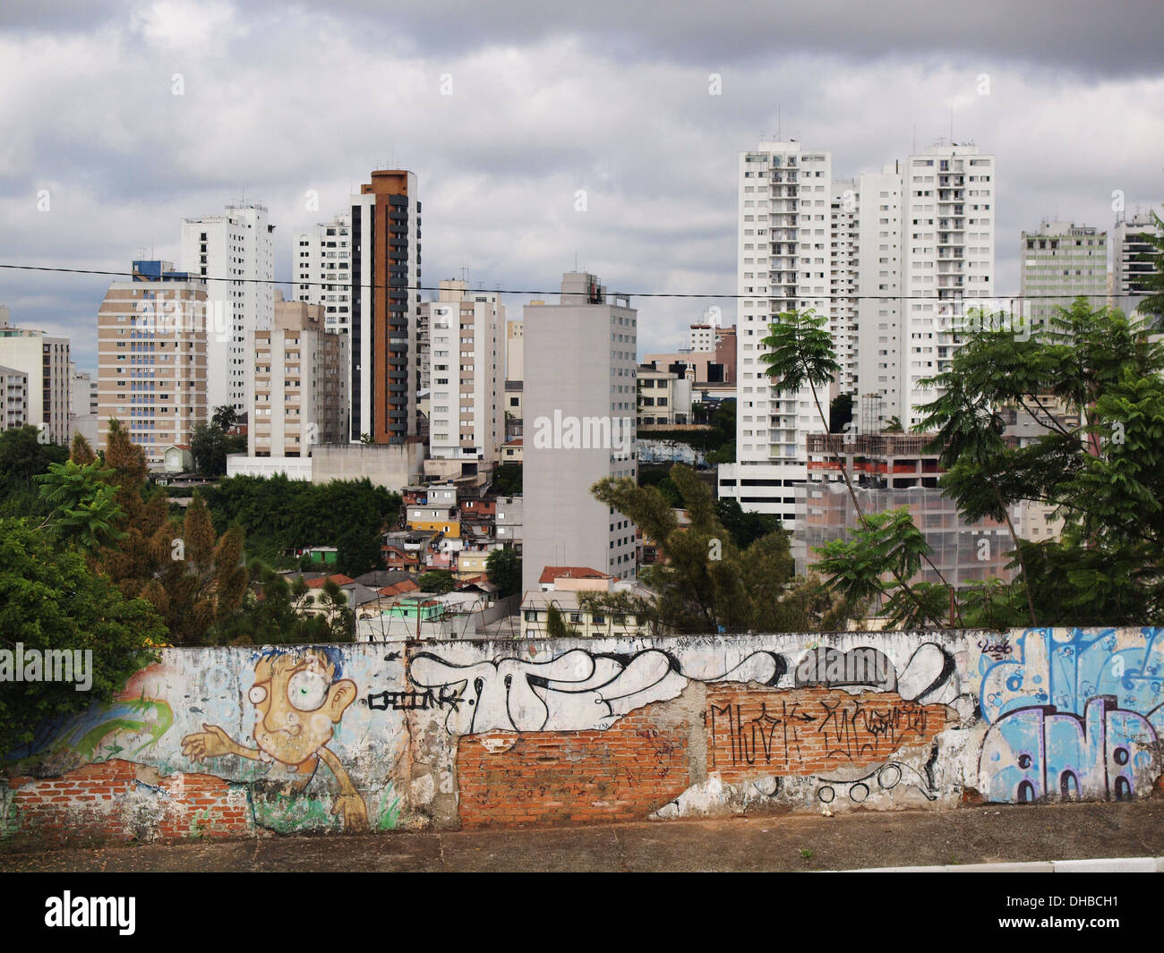 Residential area in suburban Sao Paulo showing some areas are zoned for ...