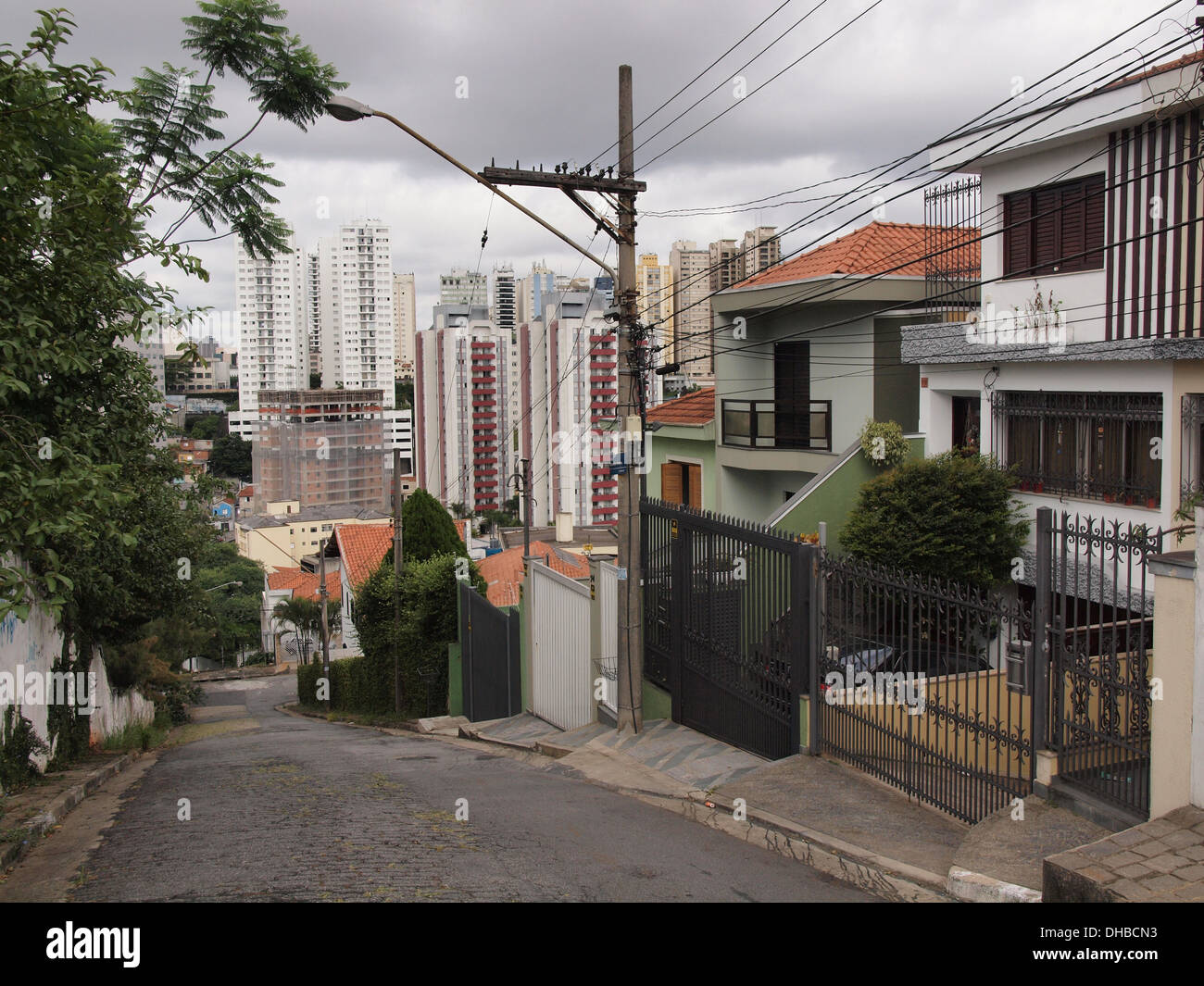 Residential area in suburban Sao Paulo showing some areas are zoned for ...