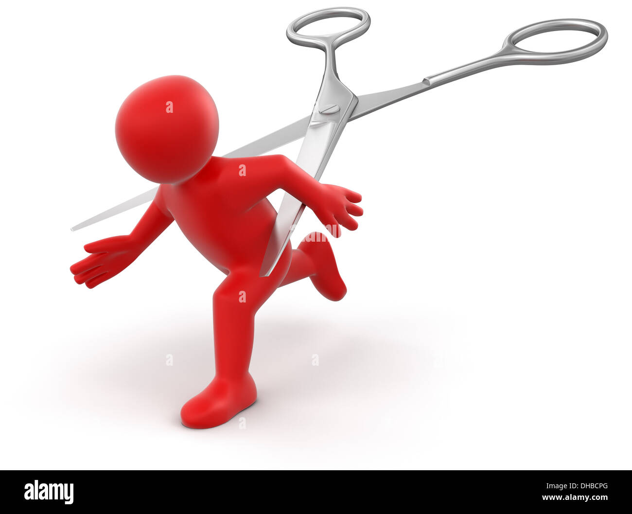 Man and Scissors (clipping path included Stock Photo - Alamy