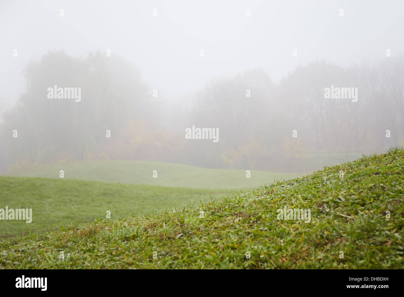 Beautiful thick fog sunrise autumn hi-res stock photography and images ...