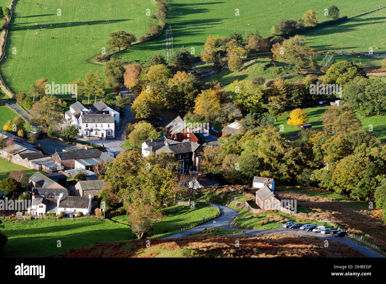 Buttermere village aerial hi-res stock photography and images - Alamy
