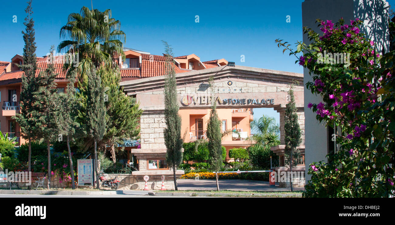 View of the Vera Stone Palace Hotel close to the beach in the popular ...