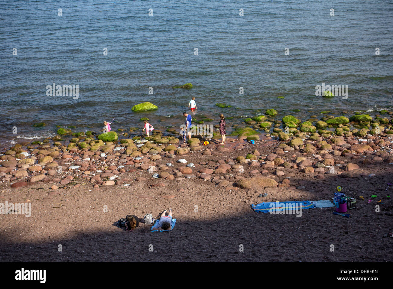 shaldon beach,ness beach,shaldon,uk, devon, harbor, boats, holiday ...