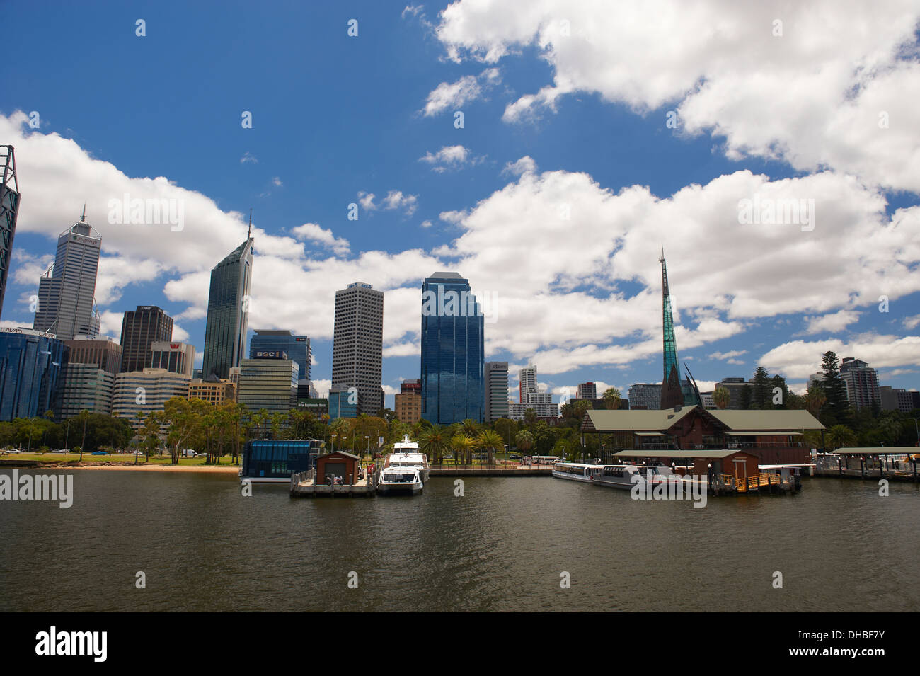 Perth Australia view from the Swan River Stock Photo - Alamy