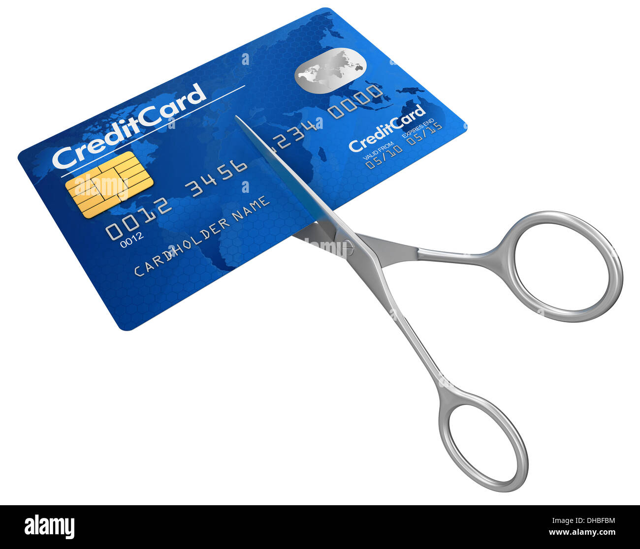 Scissors and Credit Card Stock Photo - Alamy