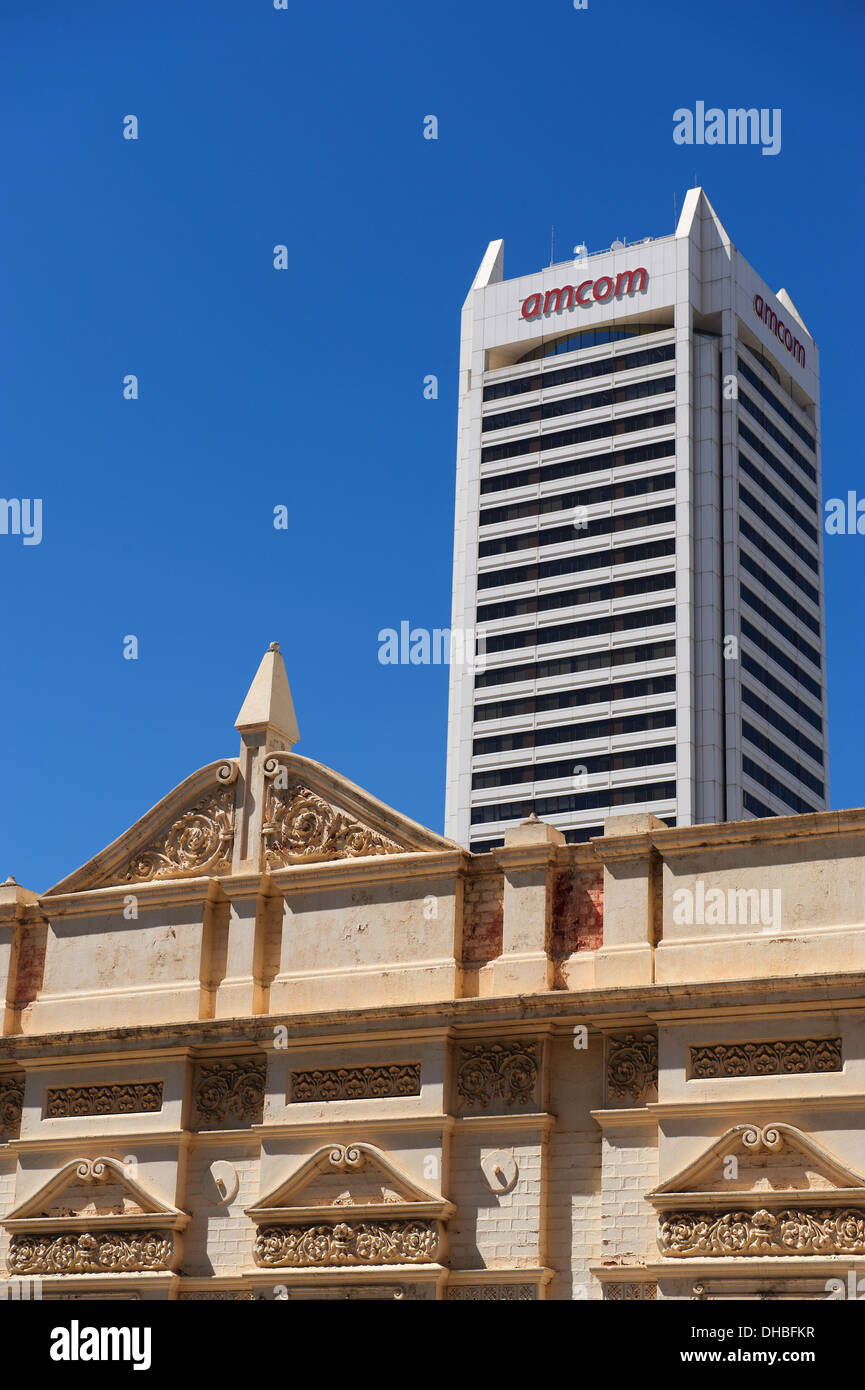 Skyscrapers of the Perth Skyline in Western Australia with older ...