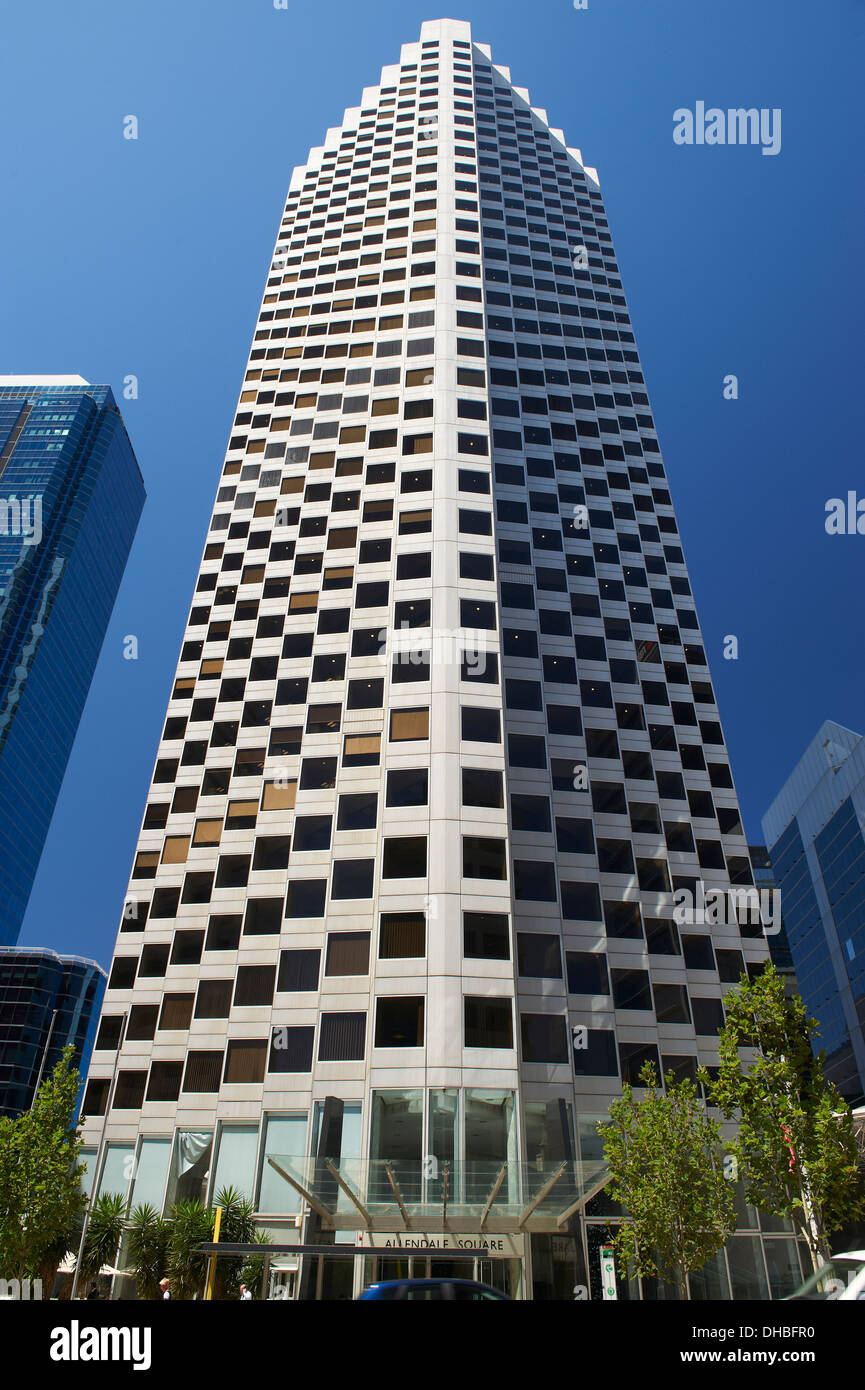 Skyscrapers of the Perth Skyline in Western Australia with older ...