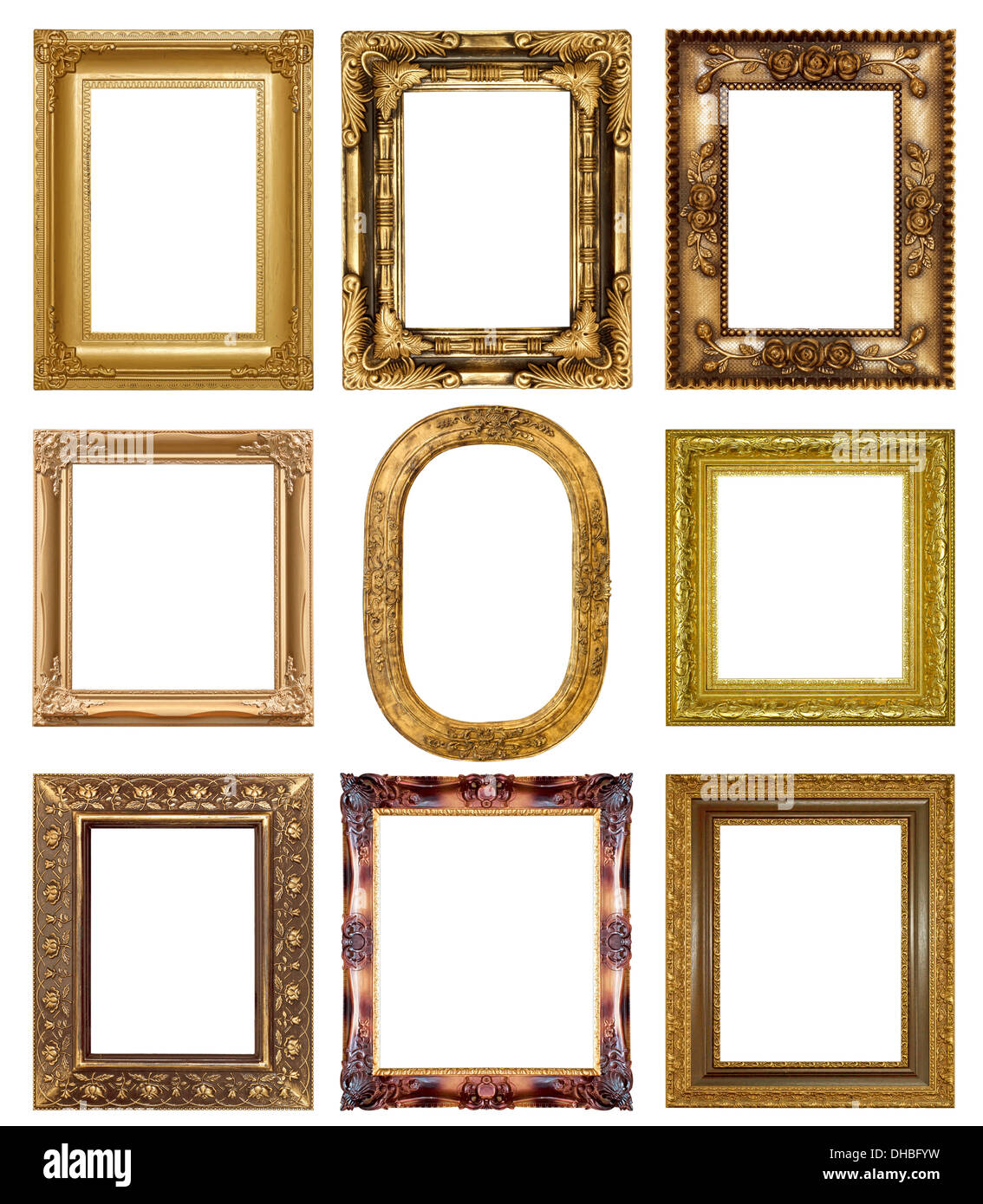 Old antique gold picture frame wall, wallpaper, decorative objects ...