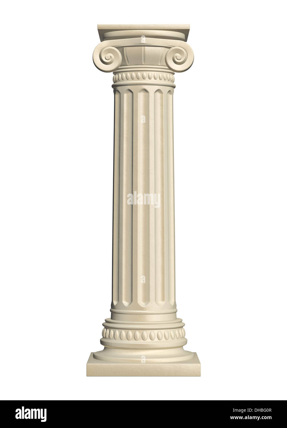 Stone column - isolated on white background, 3d render Stock Photo - Alamy