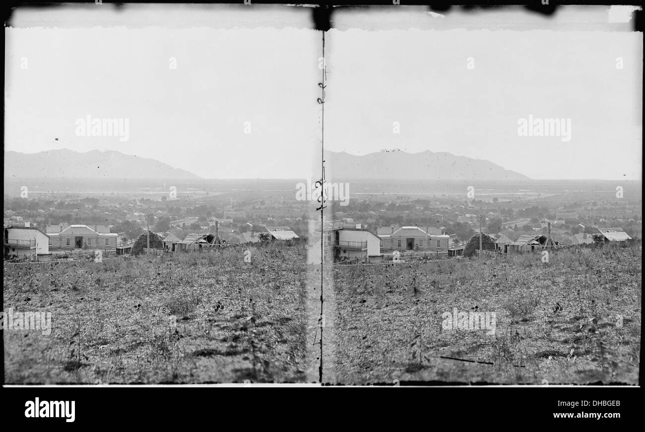 A panoramic bird's-eye view of Salt Lake City, Utah, showcasing the ...