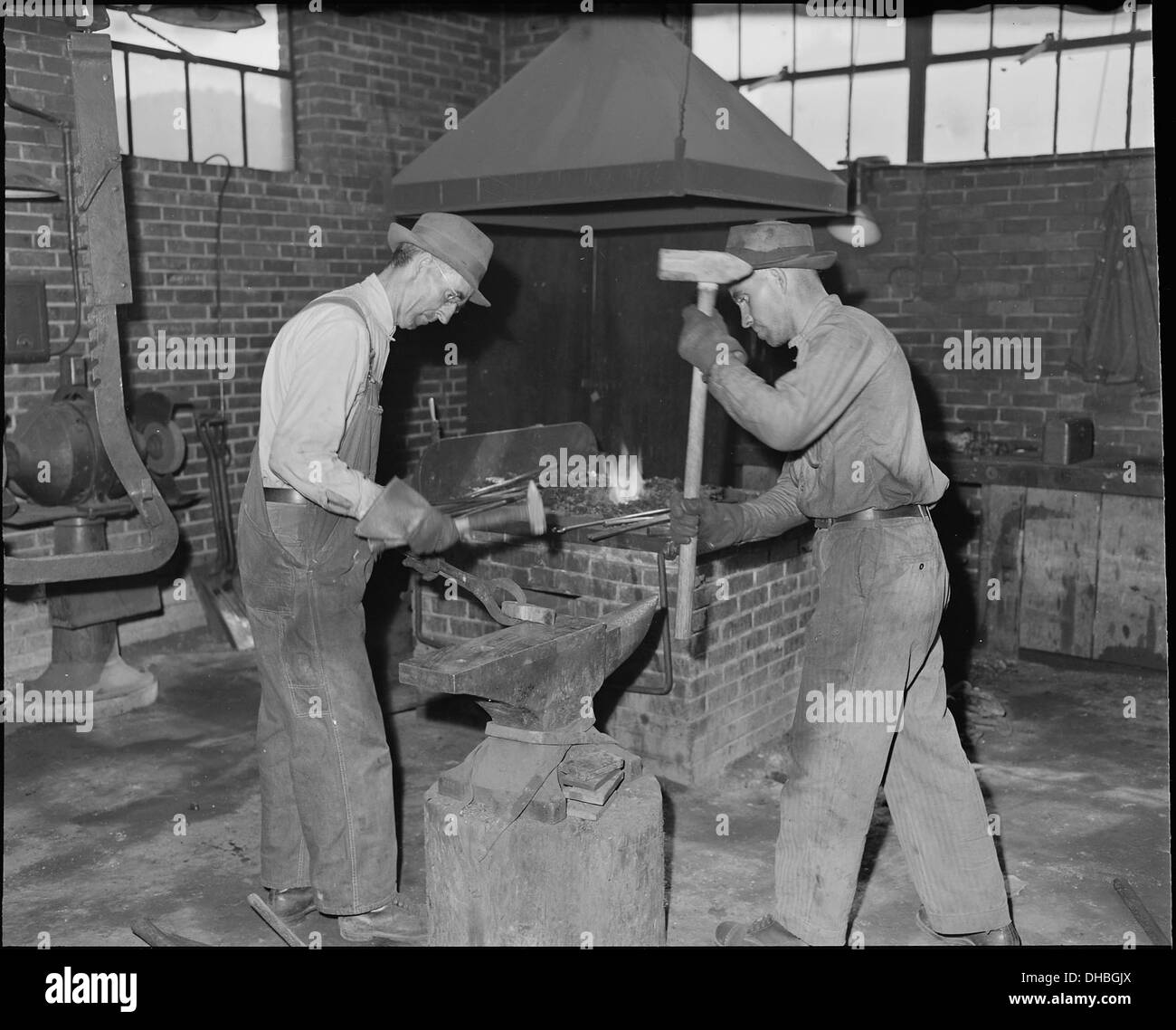Blacksmith and his forge the pocahontas corporation hi-res stock ...