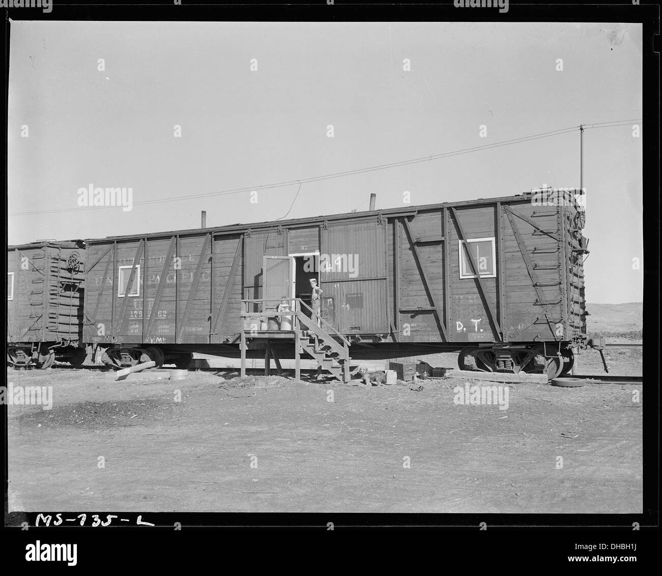 A converted boxcar serves as a miner's home, part of the company ...