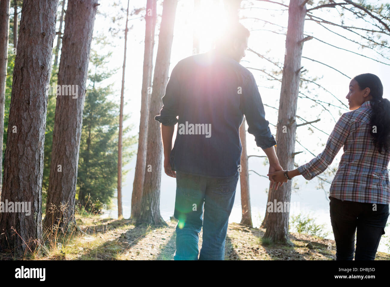 Couple with pine tree hi-res stock photography and images - Alamy