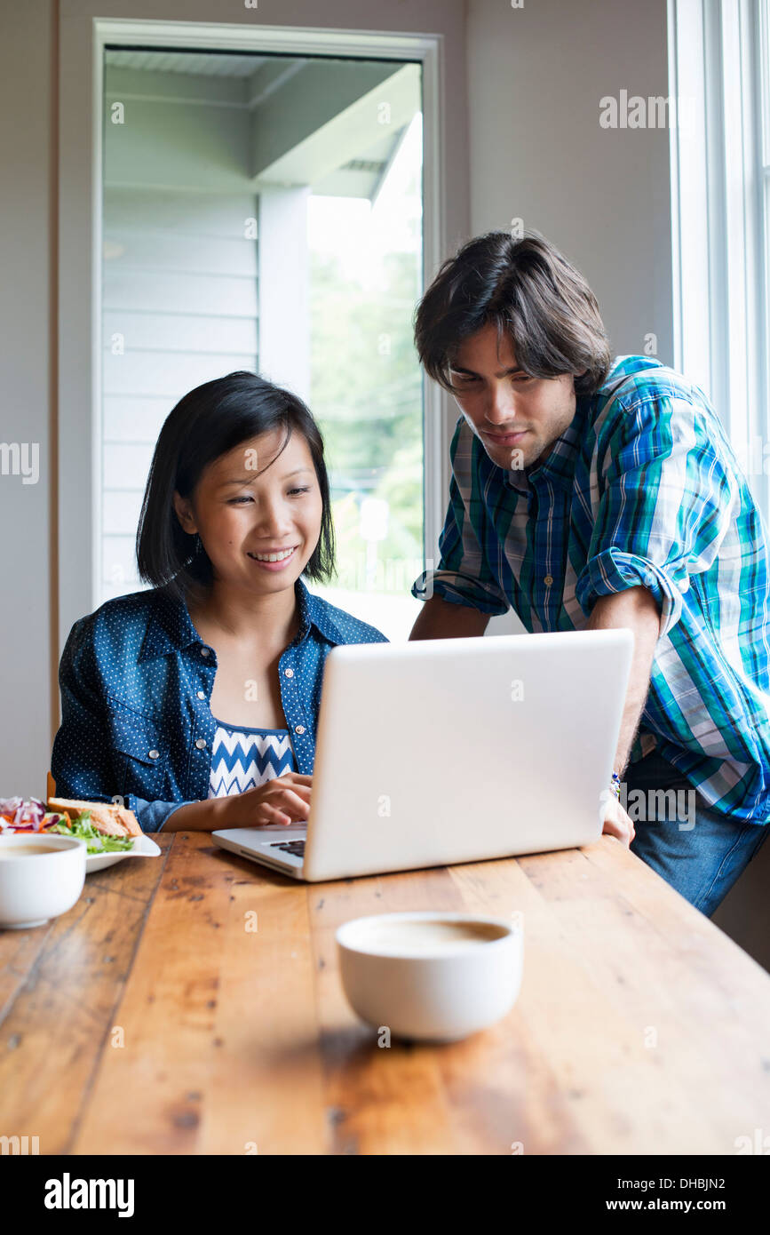 Indian man using laptop hi-res stock photography and images - Alamy