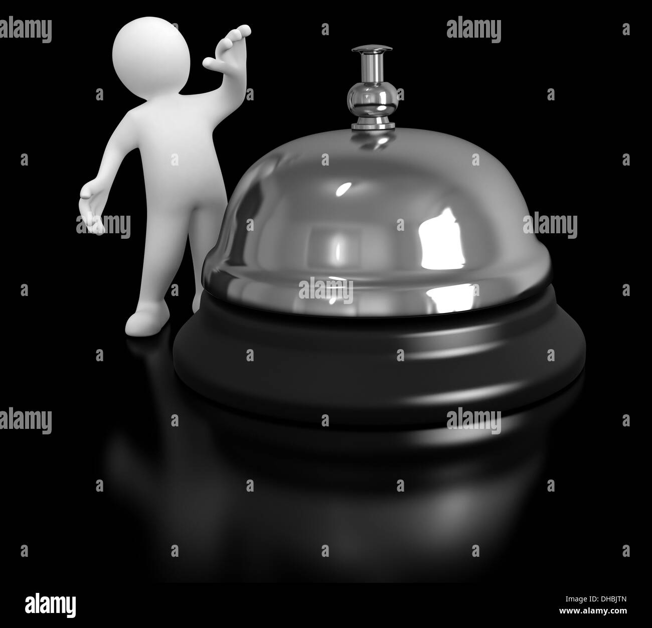 Man and Service bell Stock Photo - Alamy