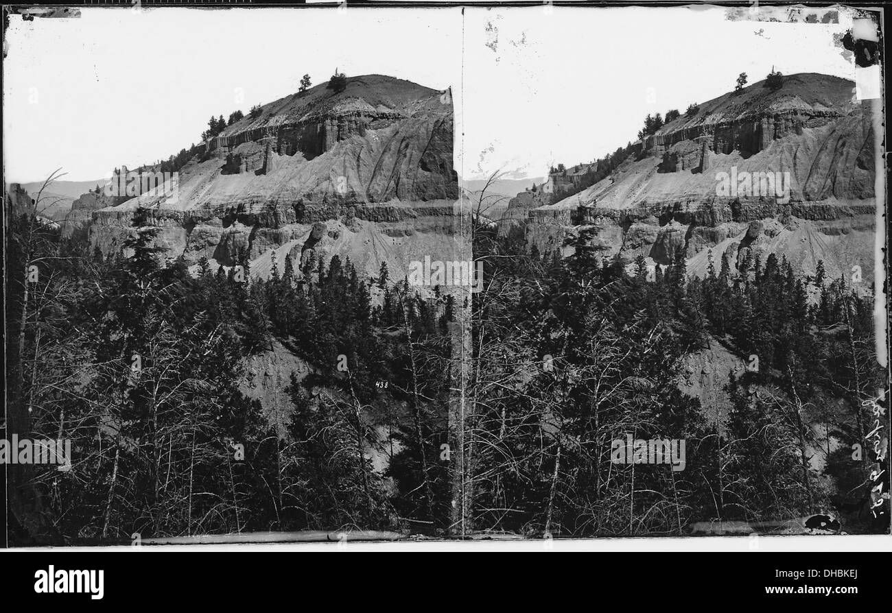 Column Rocks in the lower canyon of Yellowstone National Park, a ...
