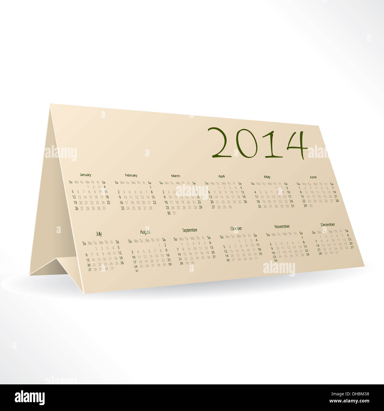 2014 year calendar vector hi-res stock photography and images - Alamy