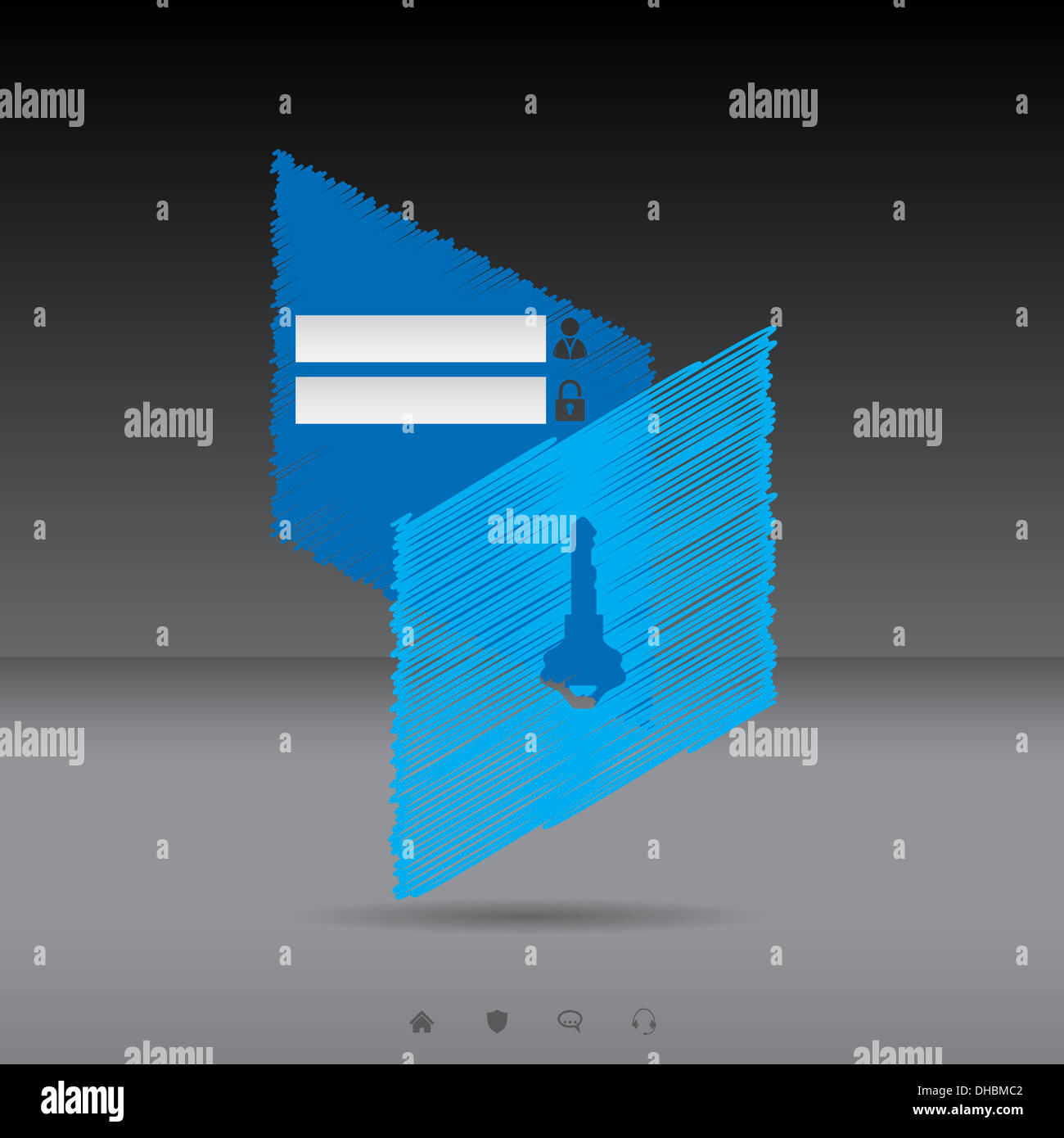 Creative dark login form design hi-res stock photography and images - Alamy