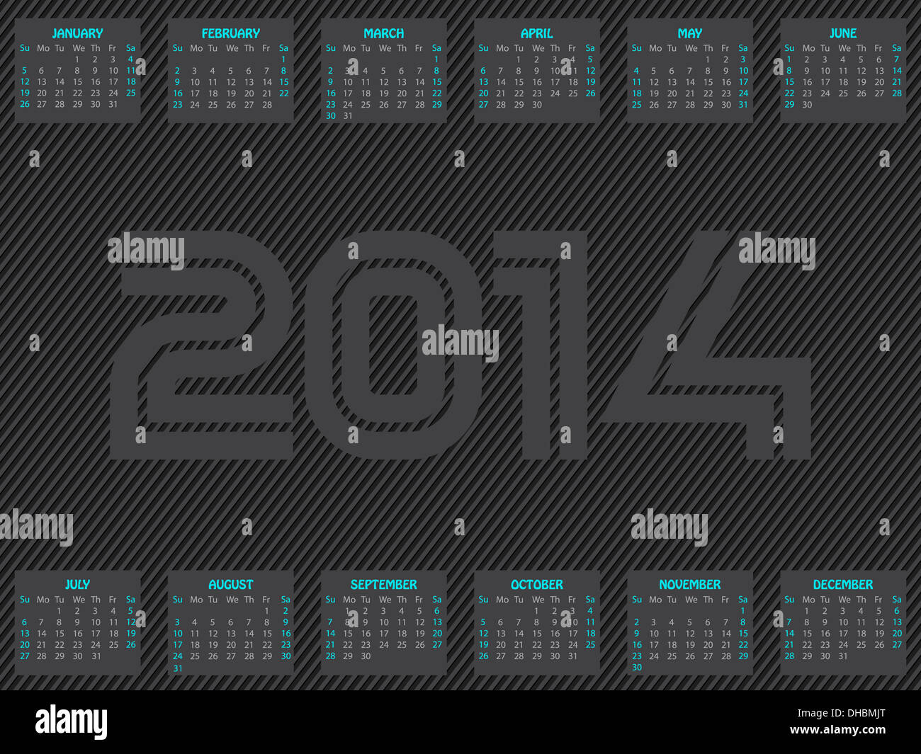 Calendar 2014 hi-res stock photography and images - Alamy