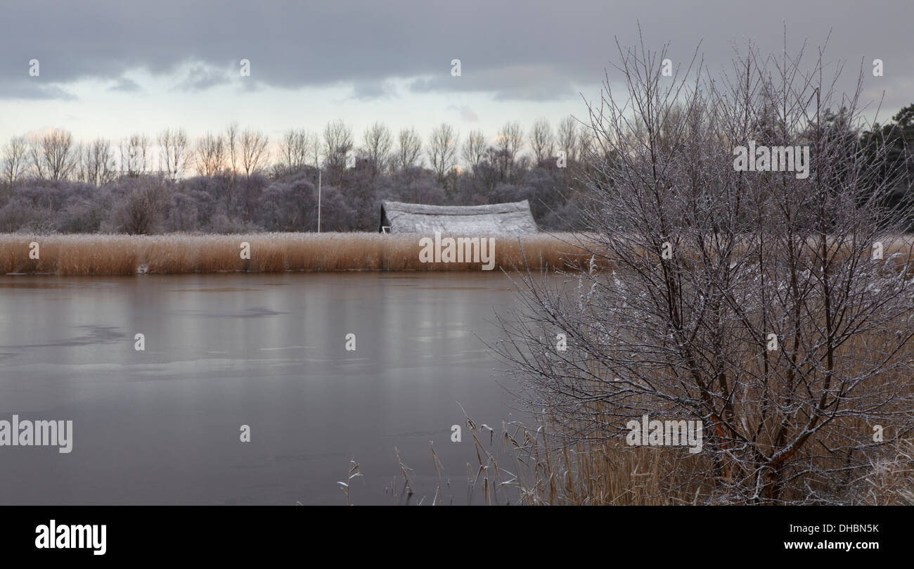 A winter scene from Horsey Mere in the Norfolk Broads Stock Photo - Alamy