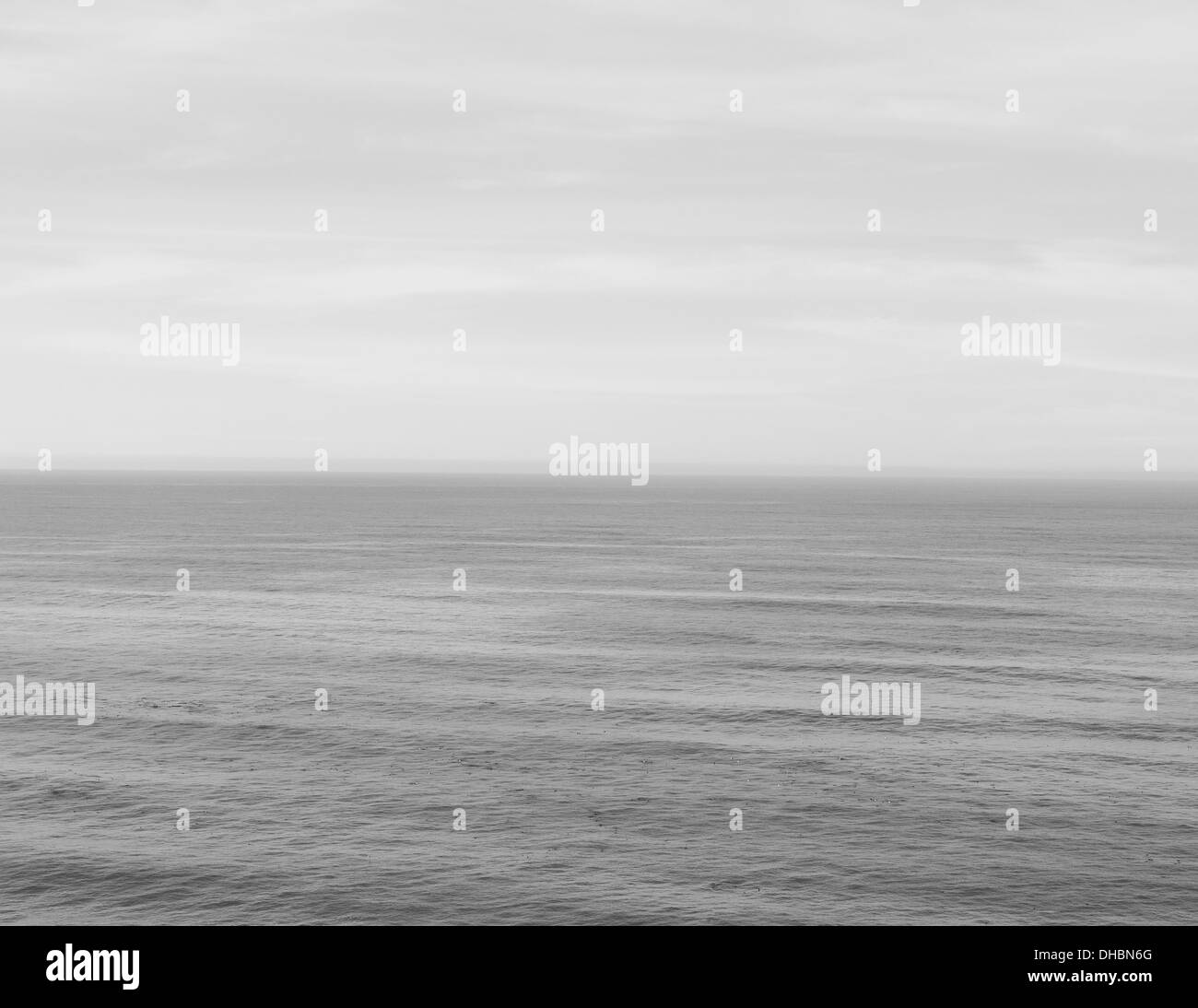 Ocean meets sky off coast Black and White Stock Photos & Images - Alamy