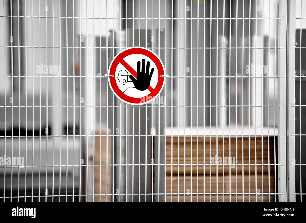 No access for unauthorized persons warning sign Stock Photo - Alamy